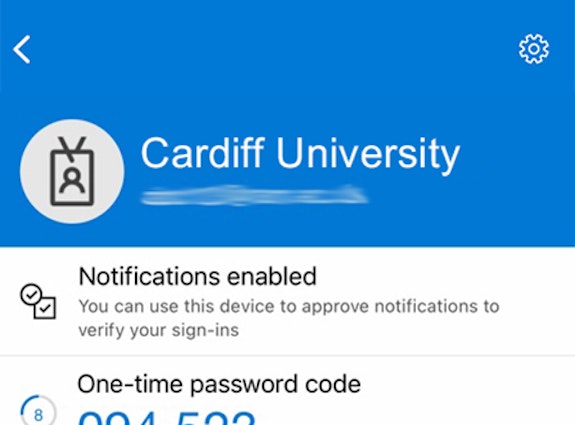 Using the Microsoft 365 Authenticator app - Cardiff University