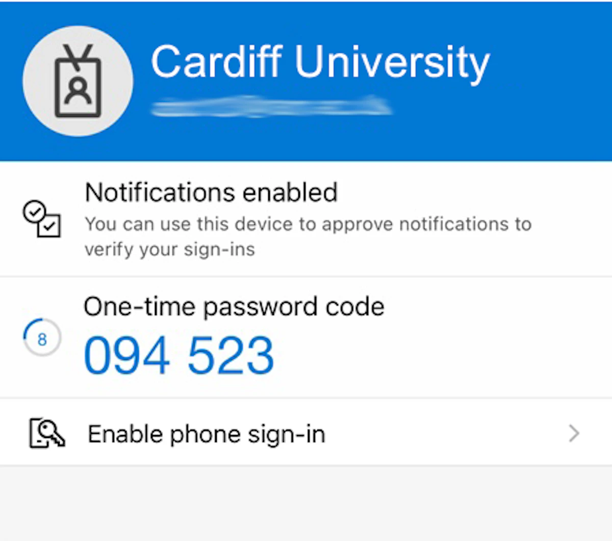 Using the Microsoft 365 Authenticator app - Cardiff University